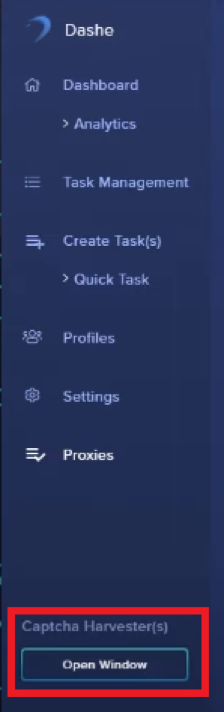 Step-by-step proxy setting tutorial in Dashe Sneaker Bot